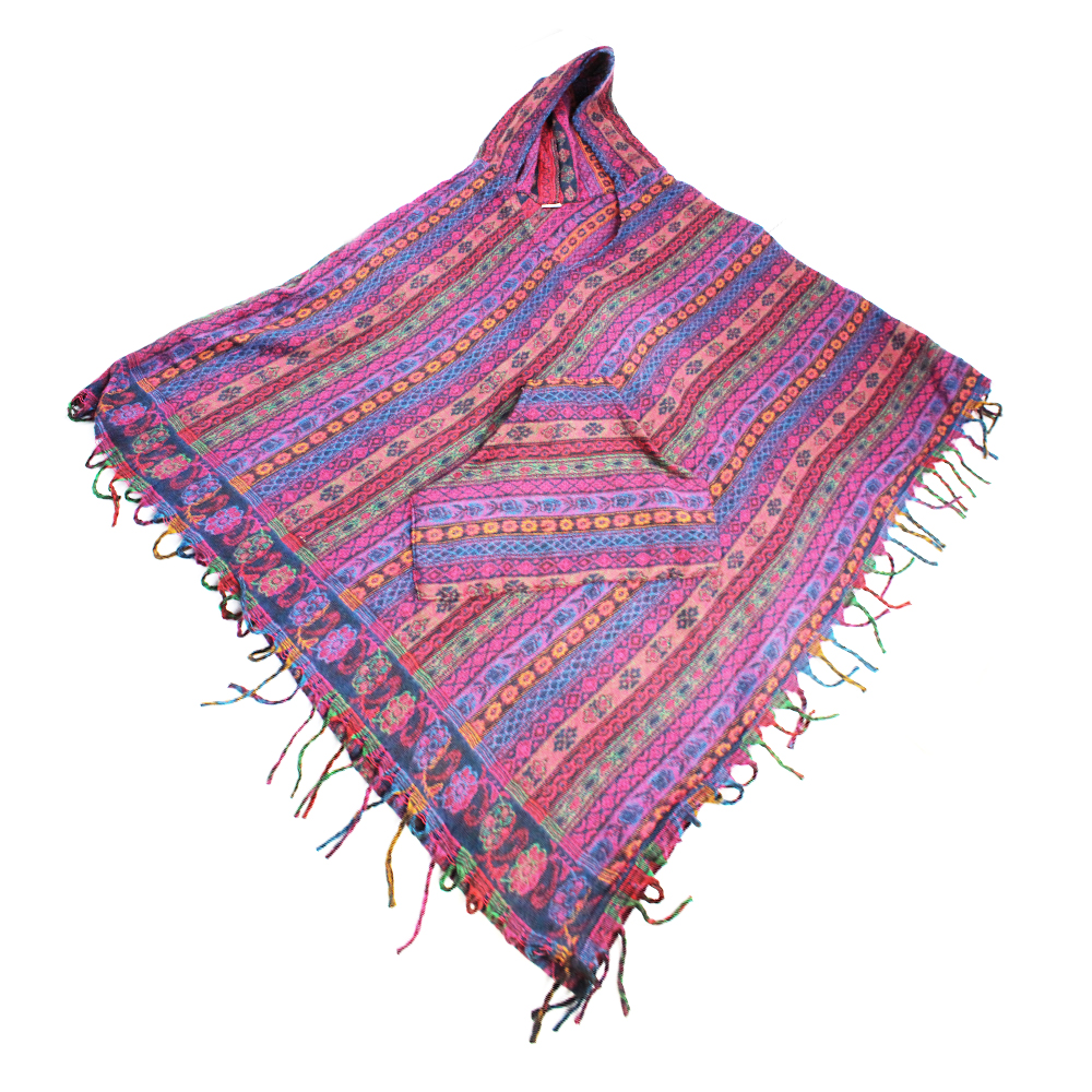 *Cashmelon Hooded Poncho - The Indian Connection