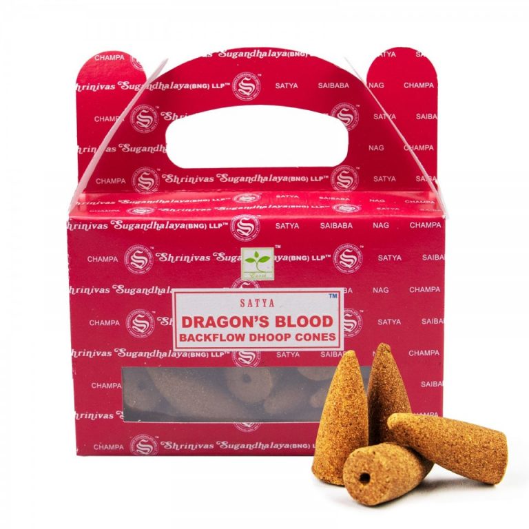 Satya Dragon Blood Back Flow Cones - The Indian Connection