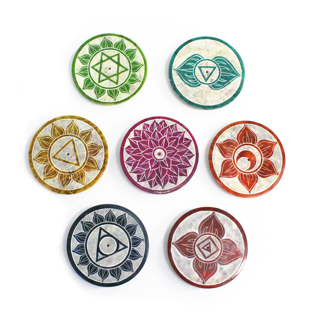 Chakra Incense Stone - Incense Burner - The Indian Connection
