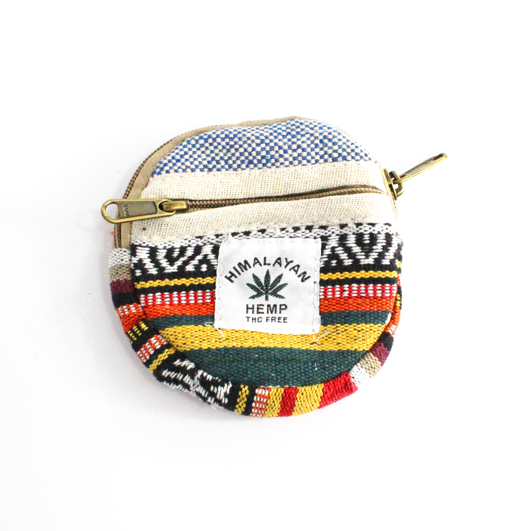 xos - Natural Hemp Round Purse - The Indian Connection