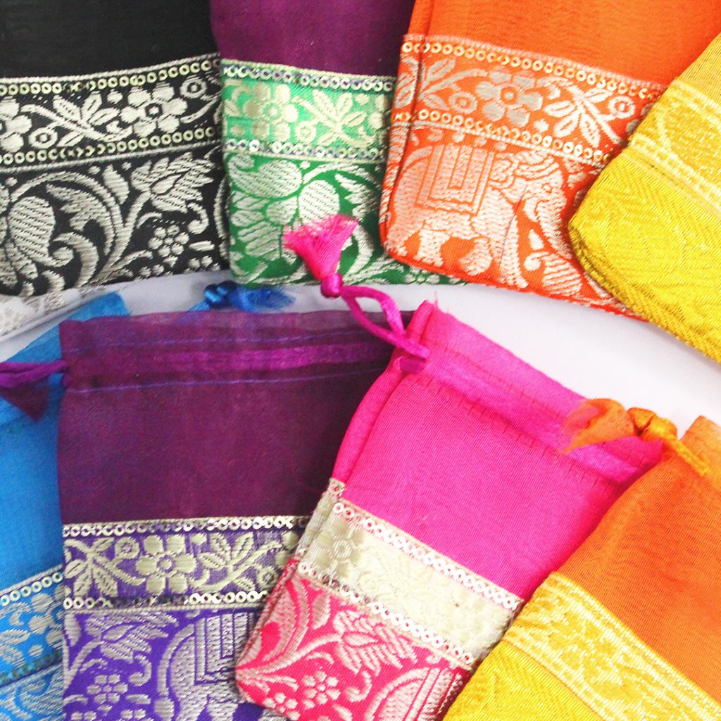 Just Arrived – Organza Pouch Bag (Multicolour) - The Indian Connection